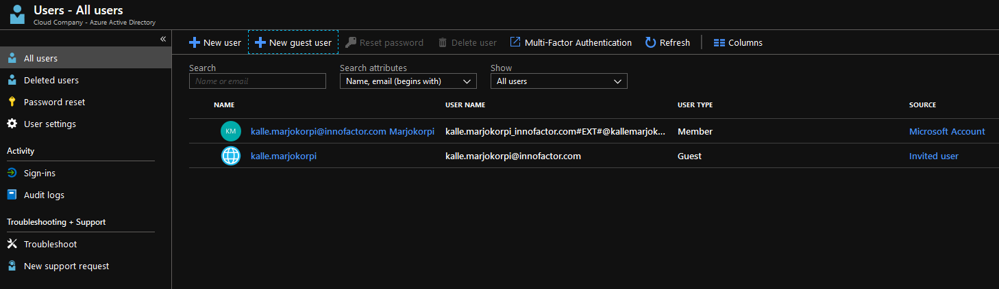 How to configure Azure AD B2C and B2B work together