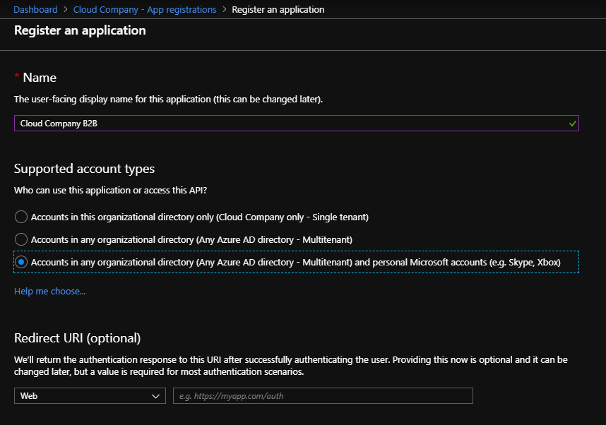 How to configure Azure AD B2C and B2B work together